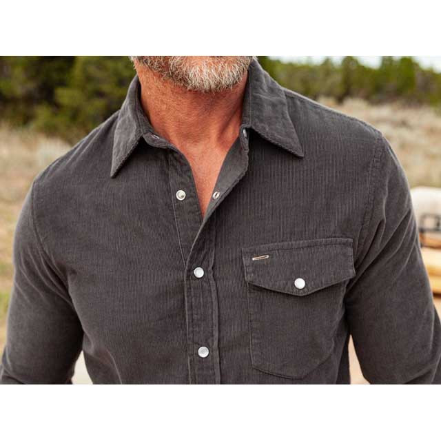 Criquet Men's Corduroy Pearl Snap Long Sleeve Shirt | TYLER'S