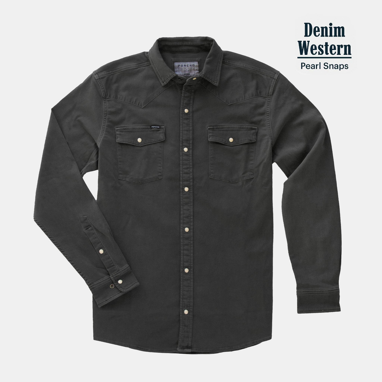 Poncho Outdoors Men's Denim Snapshirt | TYLER'S