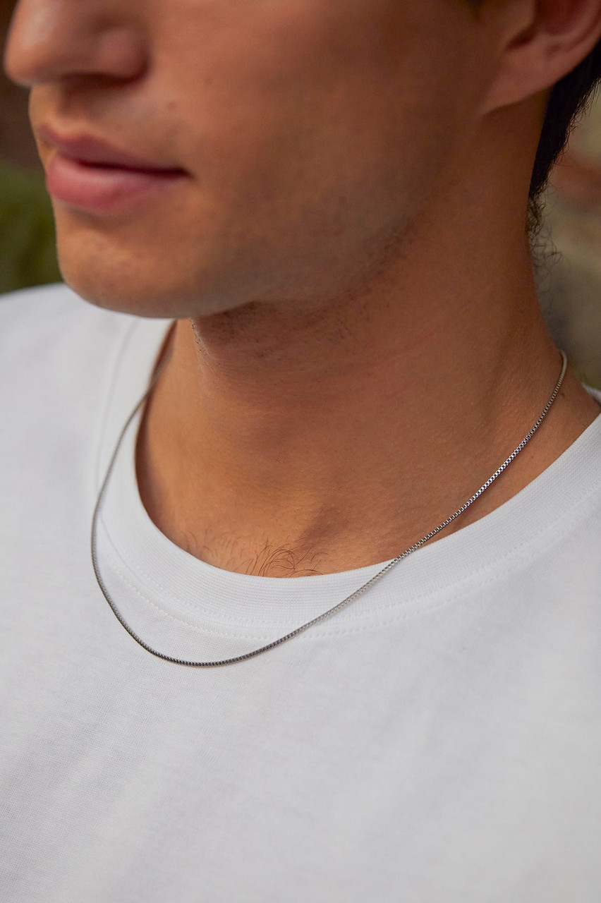 Bartlett London Men's Thin Box Chain Necklace | TYLER'S