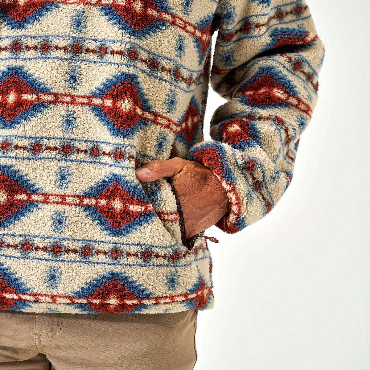 Burlebo Men's Mountain Fleece Sherpa Quarter Zip Pullover | TYLER'S