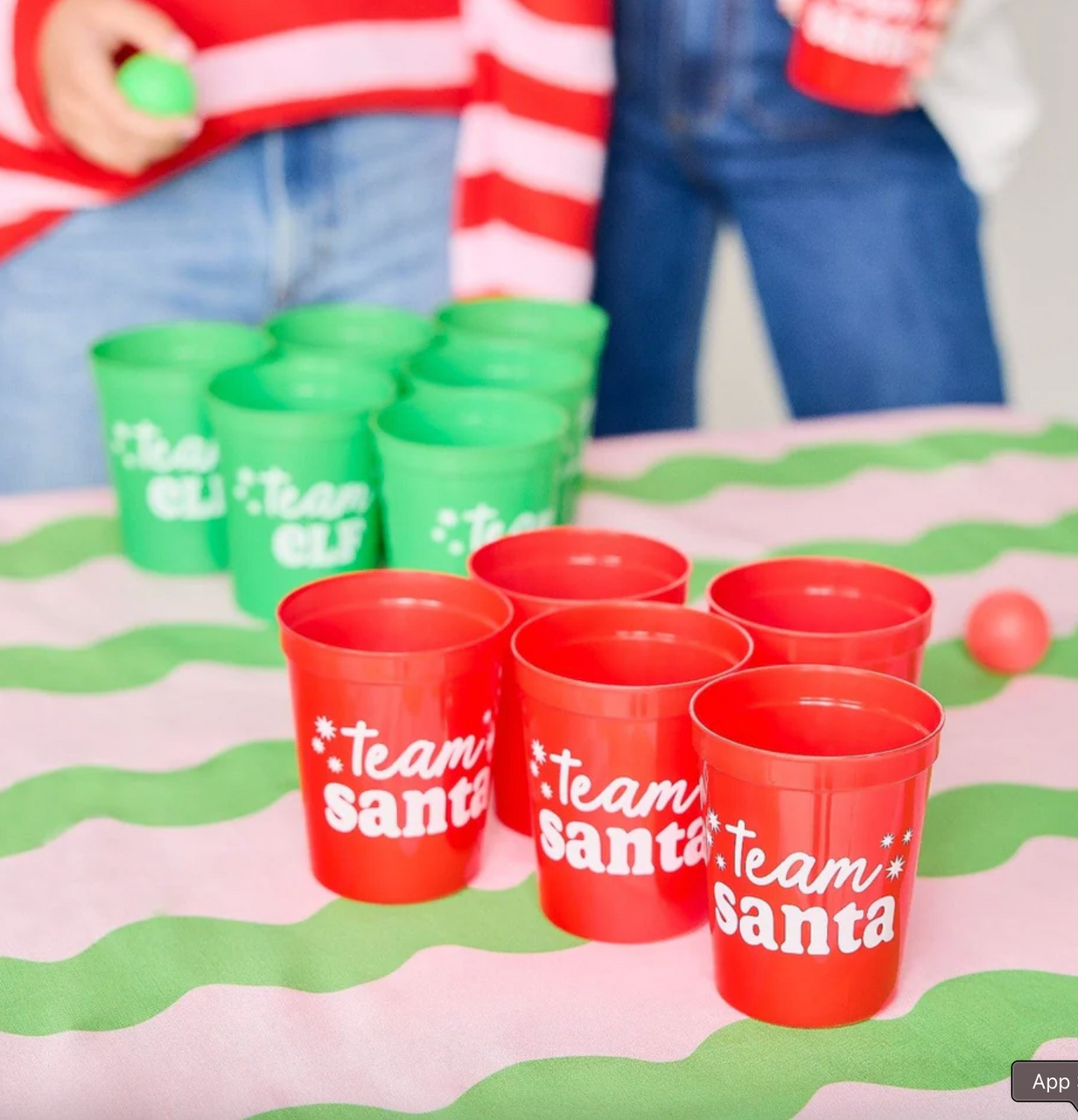 Packed Party Santa Pong Christmas Toss Game Set | TYLER'S