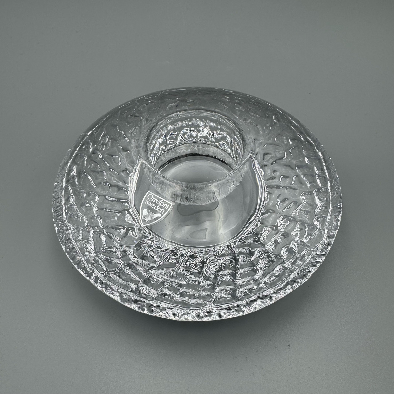 Orrefors Crystal Large Discus Votive - One4Silver
