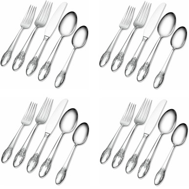 Argent Orfevres Villandry Mirror 18/10 Stainless Steel 20pc. Flatware ...