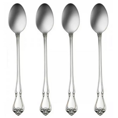 Oneida True Rose Stainless Steel Iced Beverage Spoon (Set of Four ...