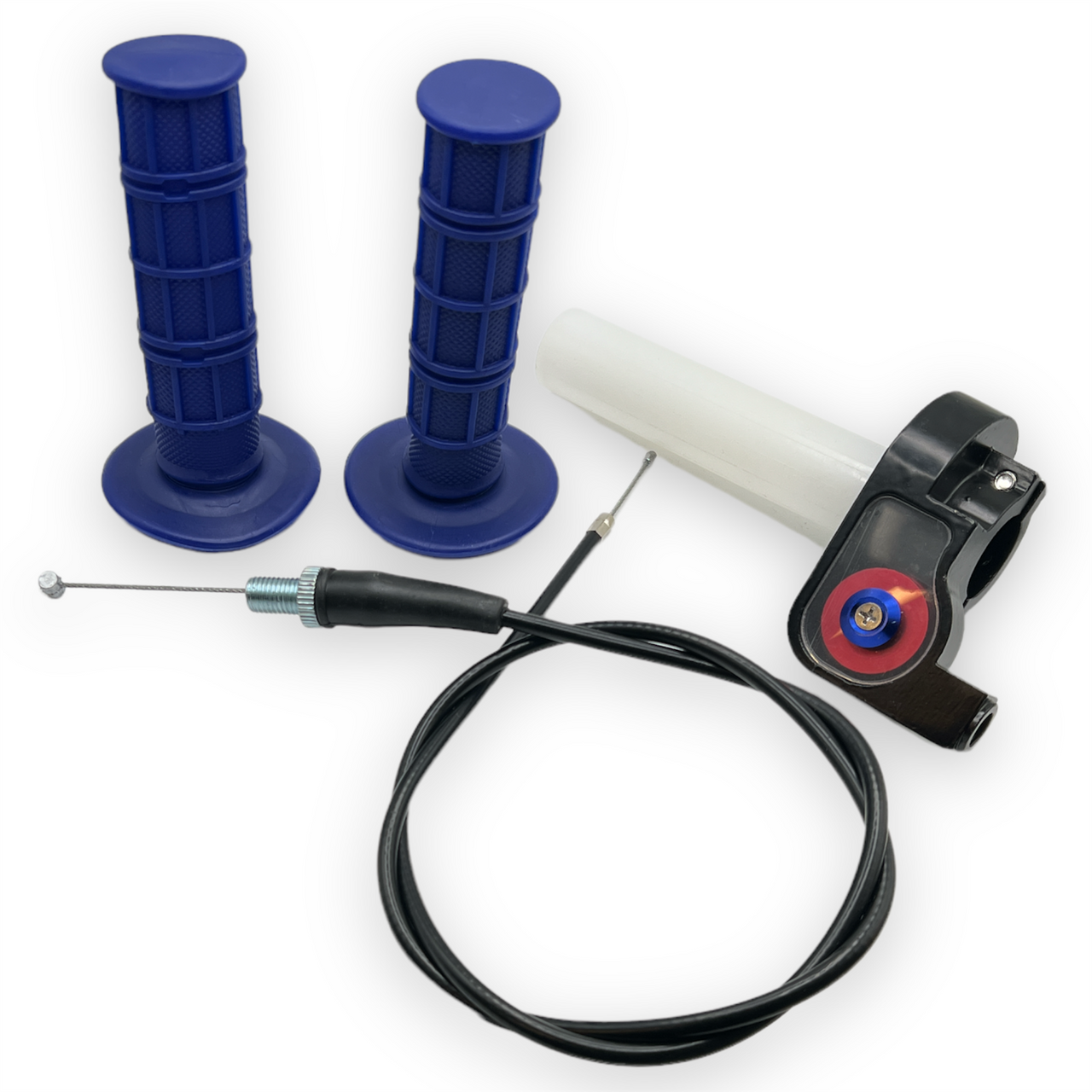 Blue Pit BIke Quick Action Throttle Set - Red Circles Motorcycles Limited