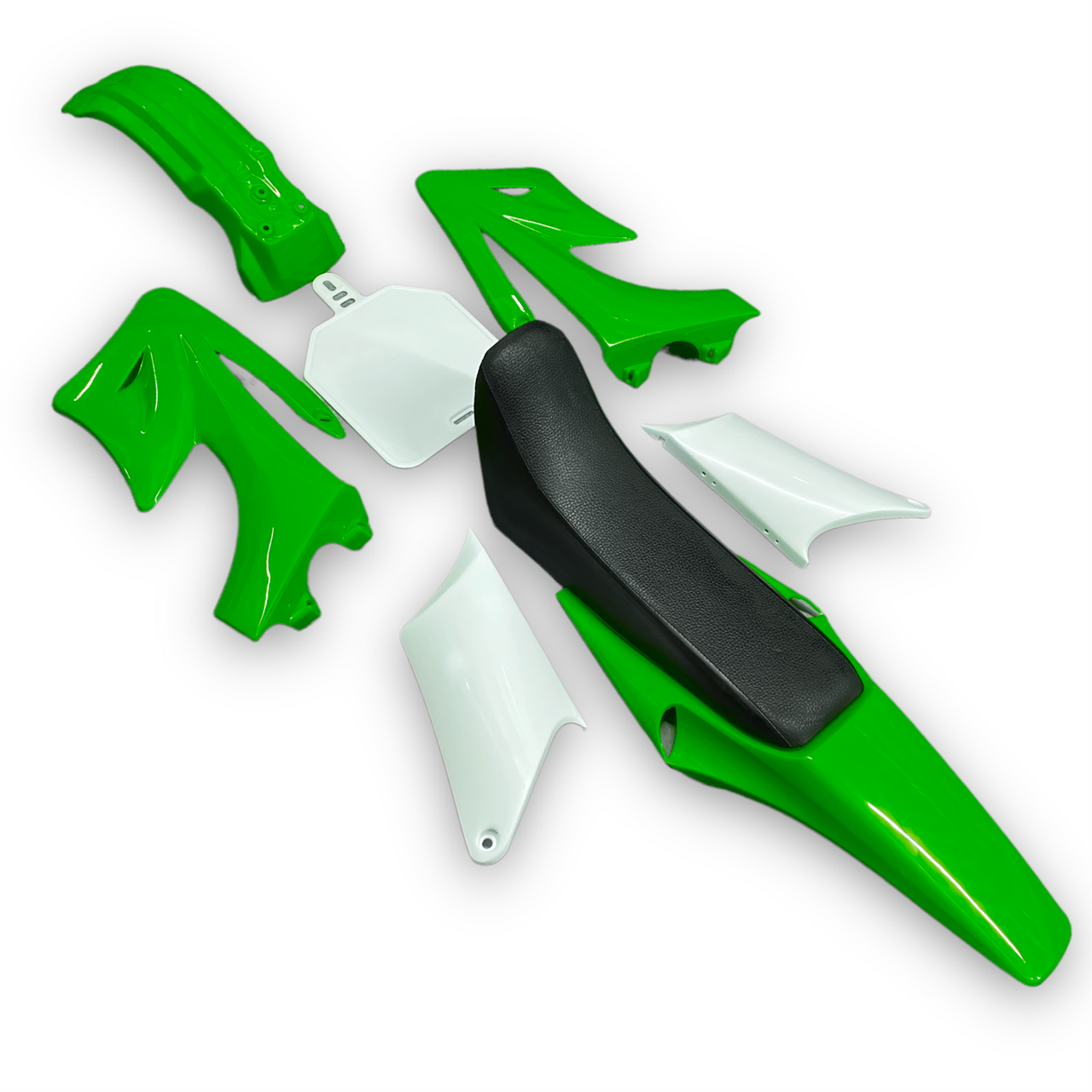 Green Apollo / Akuma Assassin Pit Bike Plastics Set With Seat - Red ...