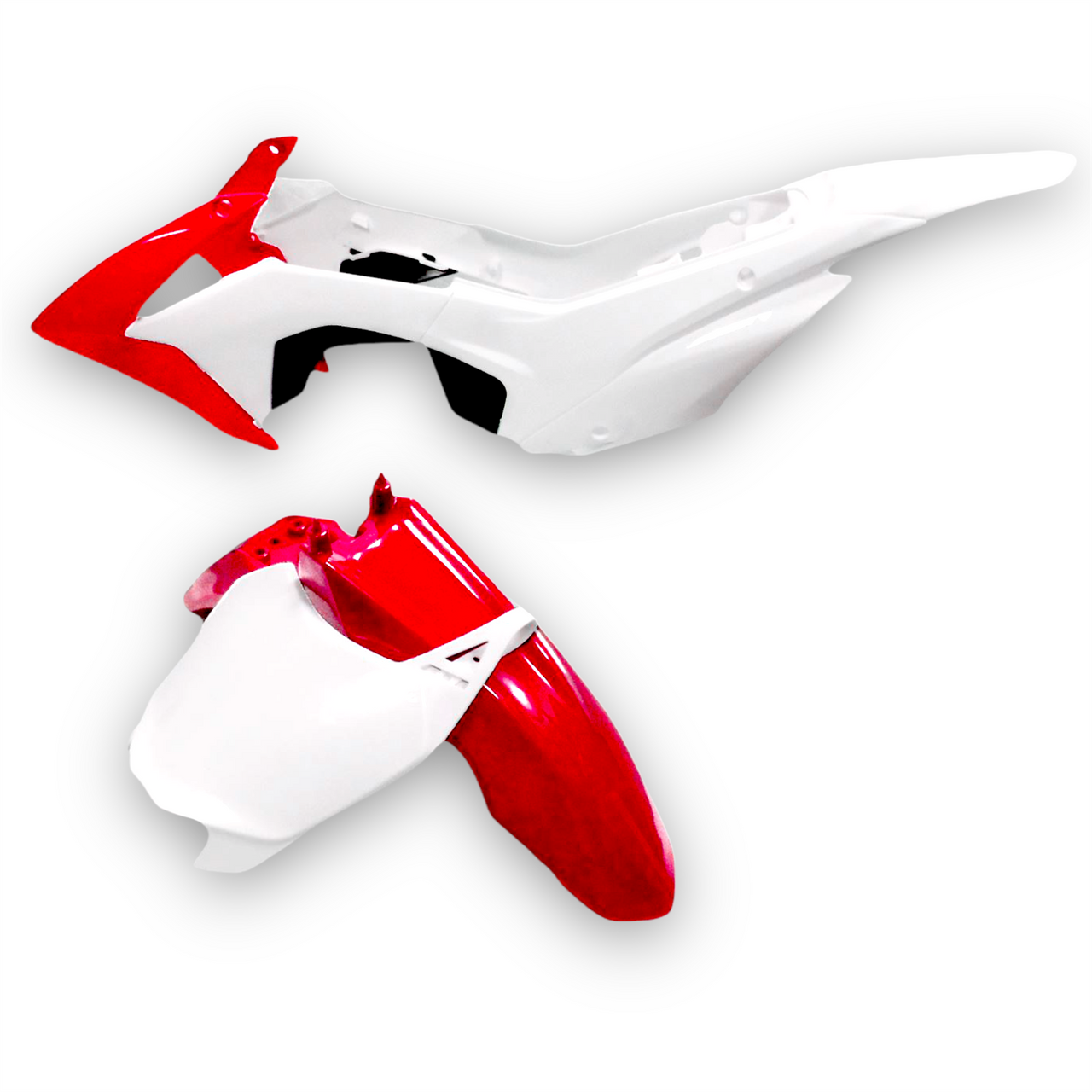 Red Honda CRF110 Pit Bike Plastics Set - Red Circles Motorcycles Limited