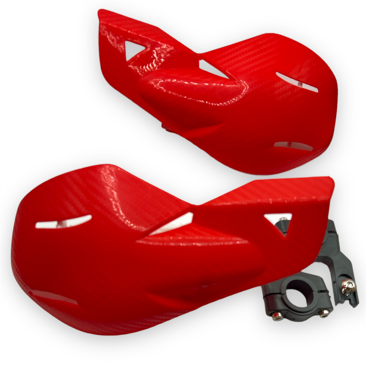 Red Pit Bike Hand Guards - Red Circles Motorcycles Limited