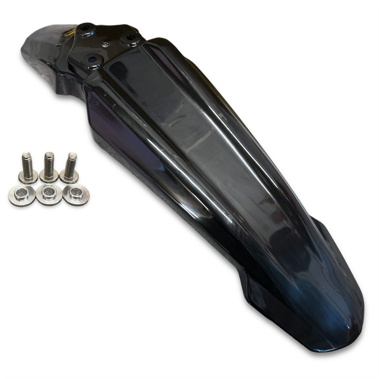 Black SurRon Front Fender - Red Circles Motorcycles Limited