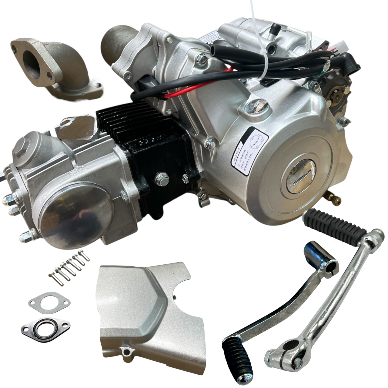 90cc Semi-Automatic Electric Start Pit Bike Engine - Red Circles ...