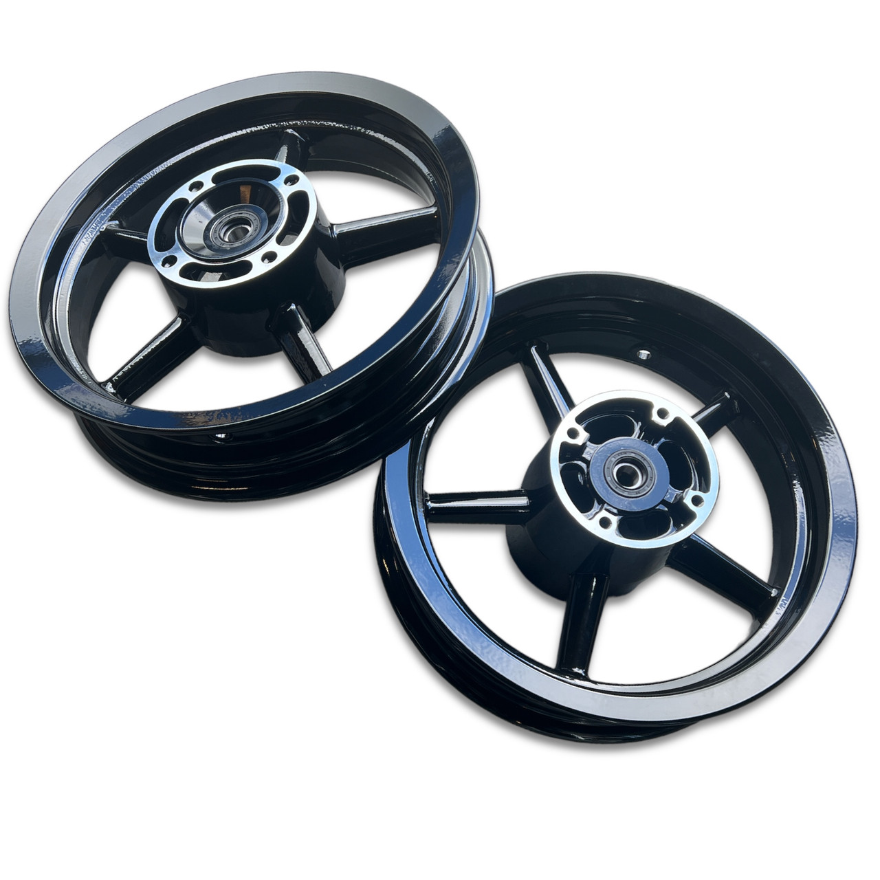 12" RR Pit Bike Mag Supermoto Wheels Set - Red Circles Motorcycles Limited