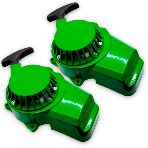 2x Green Mini Moto Metal Pull start - Red Circles Motorcycles Limited