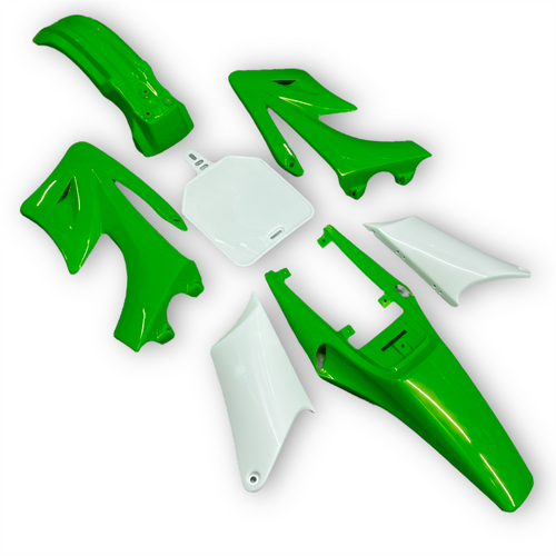 Green Apollo / Akuma Assassin Pit Bike Plastics Set - Red Circles ...