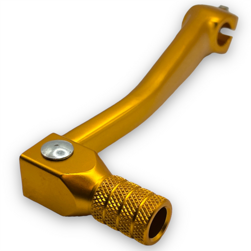 Gold CNC Folding Pit Bike Gear Lever - Red Circles Motorcycles Limited