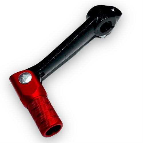 Red Shorty Pit Bike Folding Gear Lever - Red Circles Motorcycles Limited