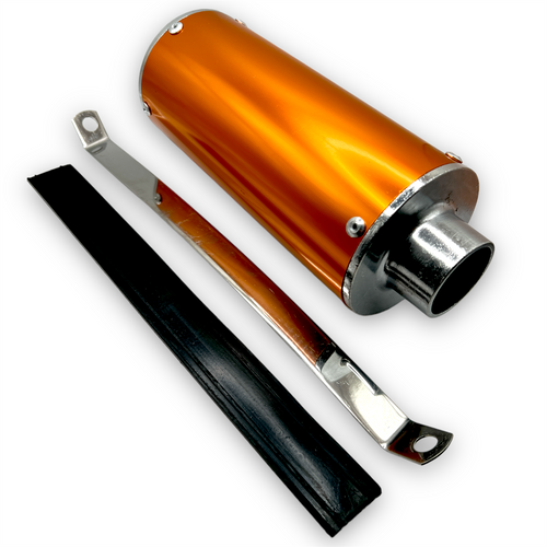 Gold 28mm Pit Bike Exhaust Pipe Muffler - Red Circles Motorcycles Limited