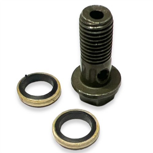 10mm Pit Bike Banjo Bolt + Washers - Red Circles Motorcycles Limited