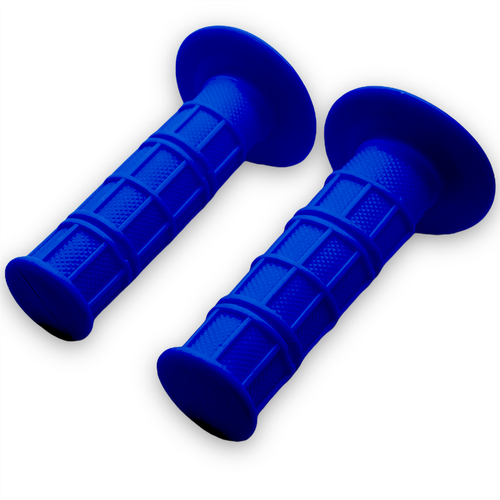 Blue Pit Bike Soft Waffle Grips - Red Circles Motorcycles Limited