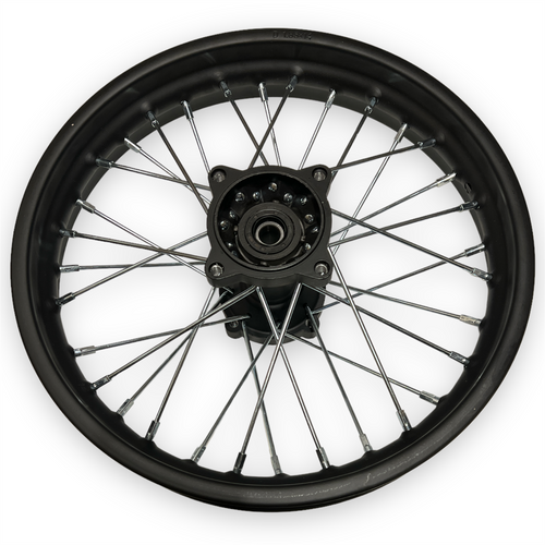 Black 14" SDG Pit Bike Rear Wheel - Red Circles Motorcycles Limited