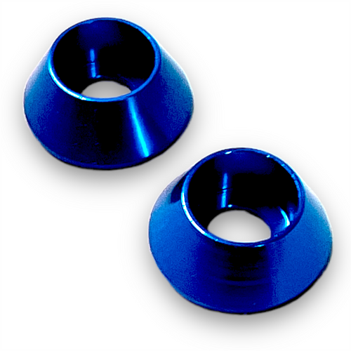 Blue 6mm Countersunk Pit Bike Plastics Mounting Washers - Red Circles ...