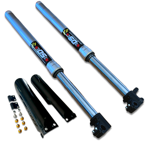 730mm Volt V2 Pit Bike Front Forks (45mm / 48mm) - Red Circles ...