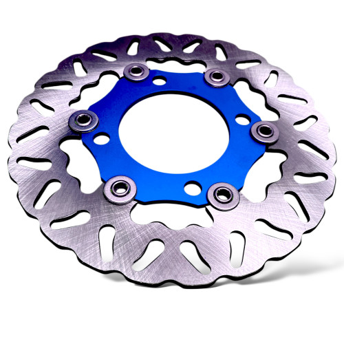 Blue 220mm SDG Pit Bike Floating Brake Disc - Red Circles Motorcycles ...