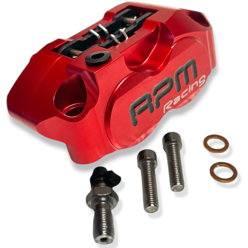 Red RPM 4 Pot Pit Bike Front Brake Caliper - Red Circles Motorcycles ...