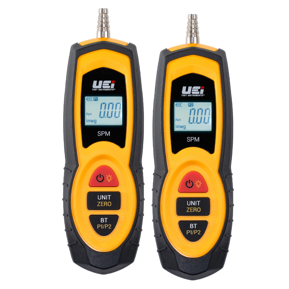UEi SPMKIT Wireless Static Pressure Kit with Manometers, Probes, Tubing ...