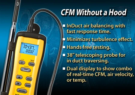 Fieldpiece STA-2 How Wire Anemometer for Airflow measurement
