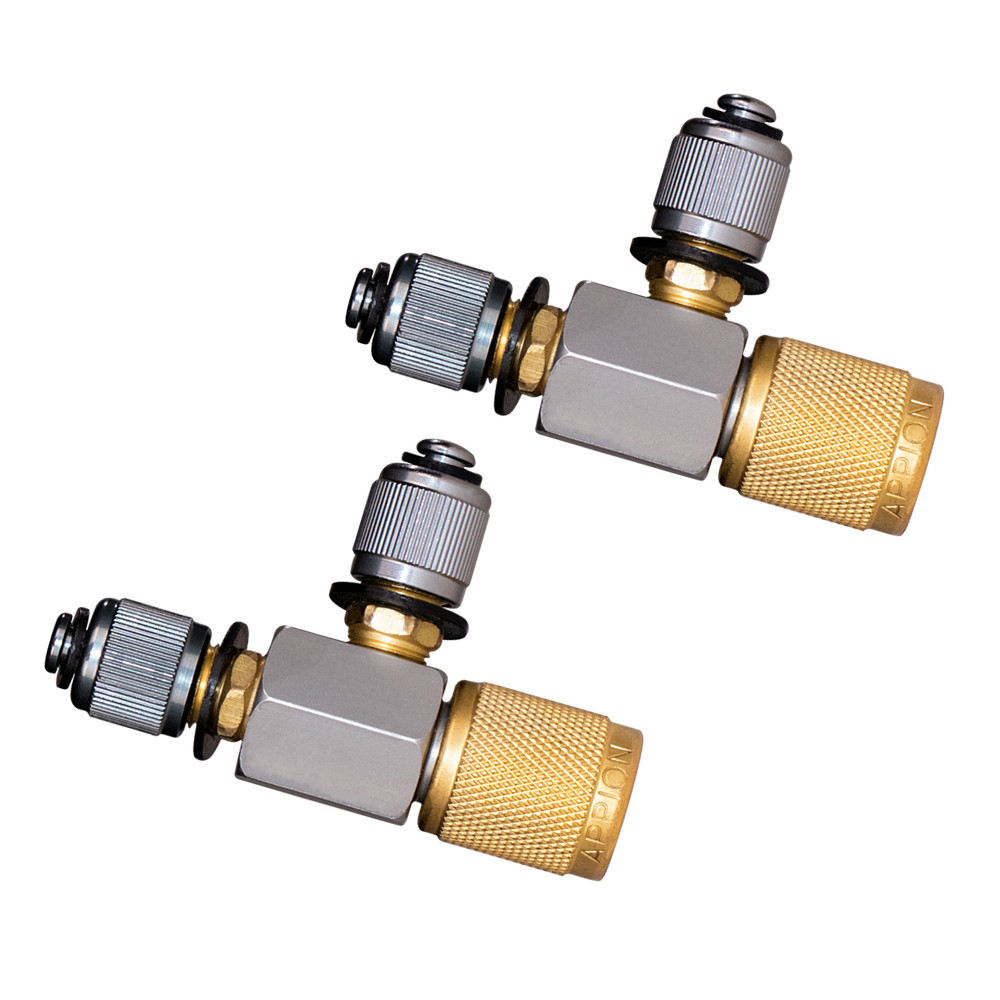 Appion CTEE14 MegaSeal Low-Loss 1/4" Charging Tee Fitting - Two Pack