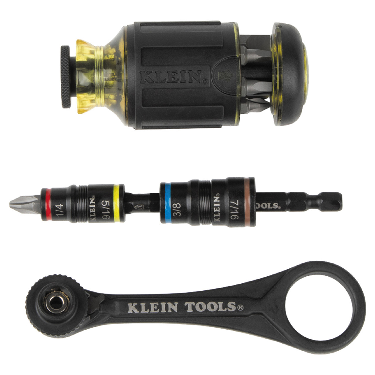 Klein Tools 85515HD Flip Socket Mini Ratchet and Multi Bit Driver Set 3 Piece