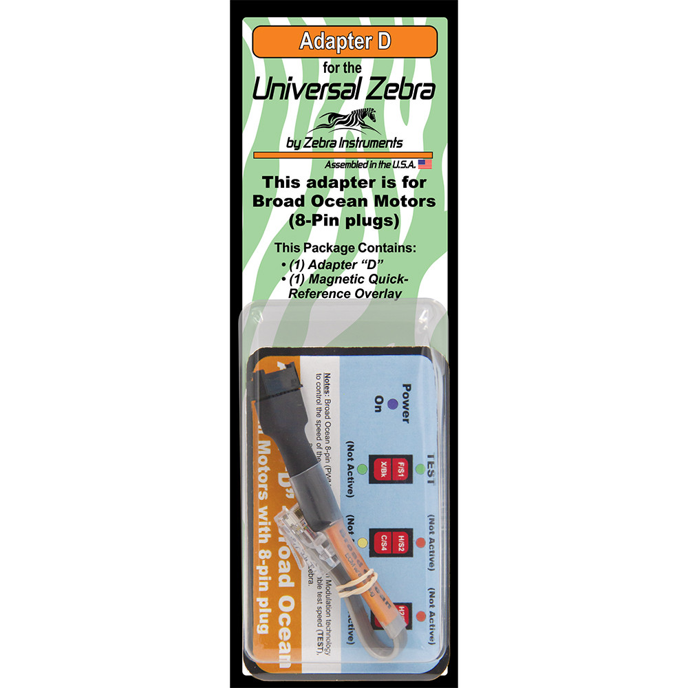 Zebra UZHMD Universal Zebra Adapter D - Broad Ocean 8 Pin Motors