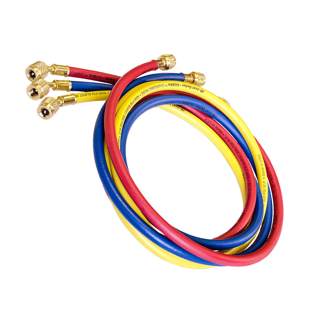 JB CCLE-A2L-60 KOBRA Refrigerant Hose Set with A2L Fitting, 1/4" x 1/4"