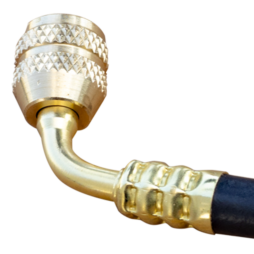 Fieldpiece HR1XR 1/4" Ball Valve Extension Hose 8", Reverse Threaded ...