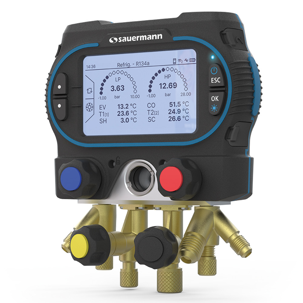 Sauermann Si-RM450 Digital Manifold, 4 Valve with Hard Case, Manifold Only