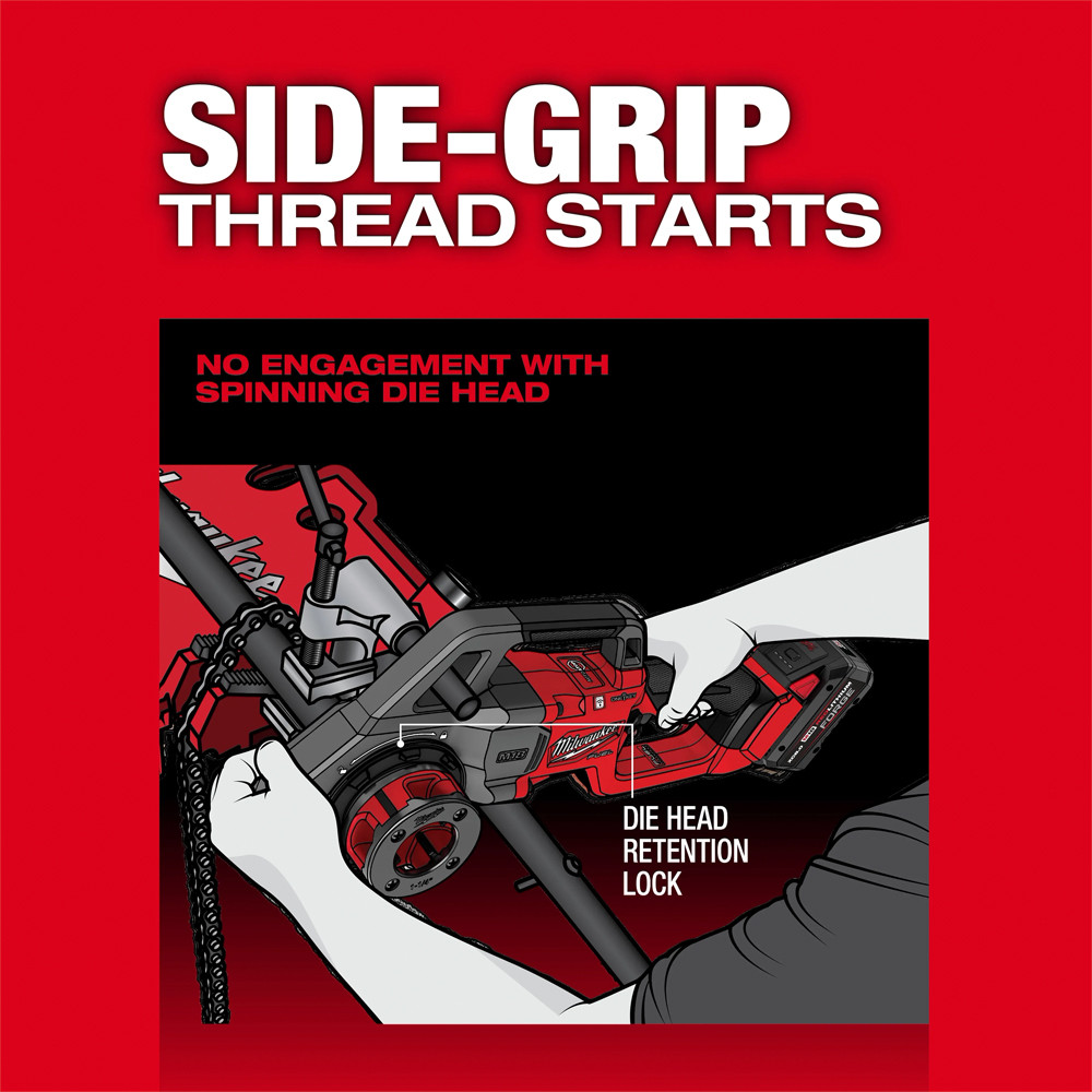 Milwaukee M18 FUEL Compact Pipe Threader with One-Key Technology, 1/2 ...