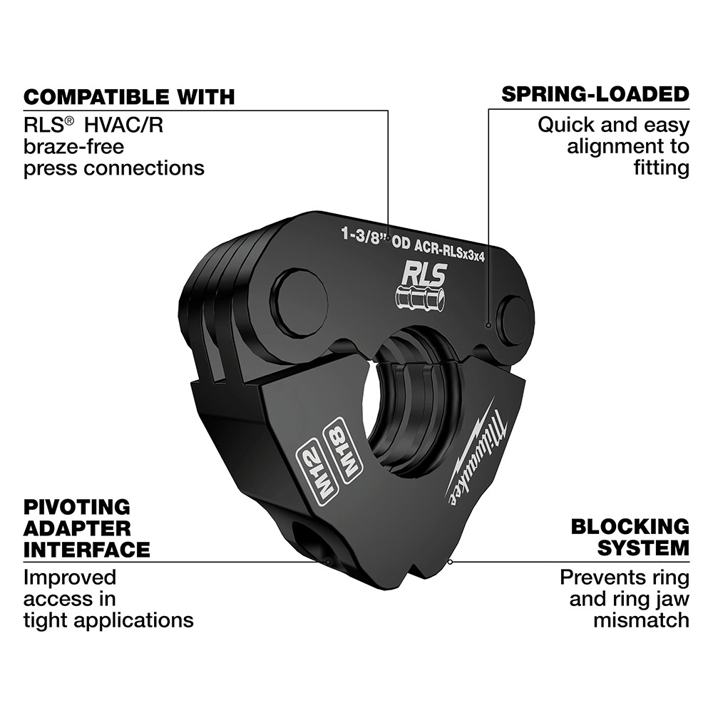 Milwaukee 3/4" RLS Pivoting Press Ring for M12/M18 FORCE LOGIC ...