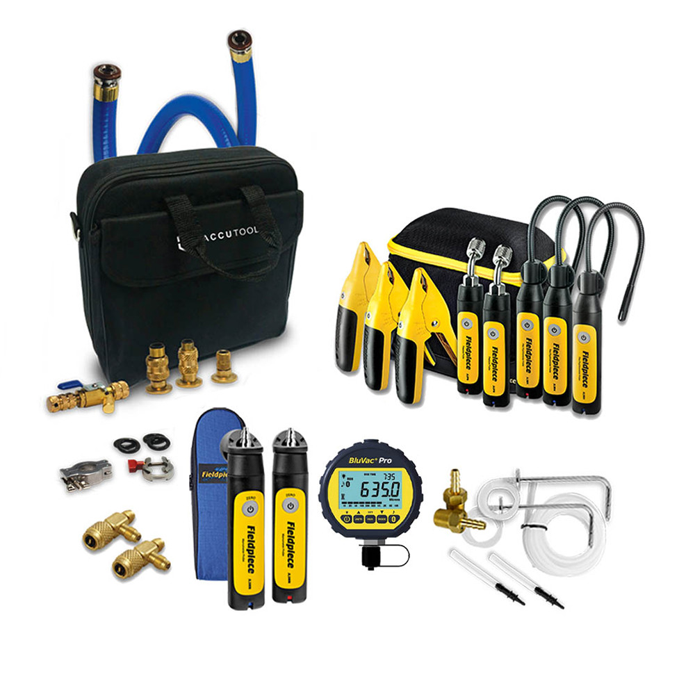 TruTech Tools measureQuick Complete Kit with Smart Probes, TruBlu Hose, and Micron Gauge