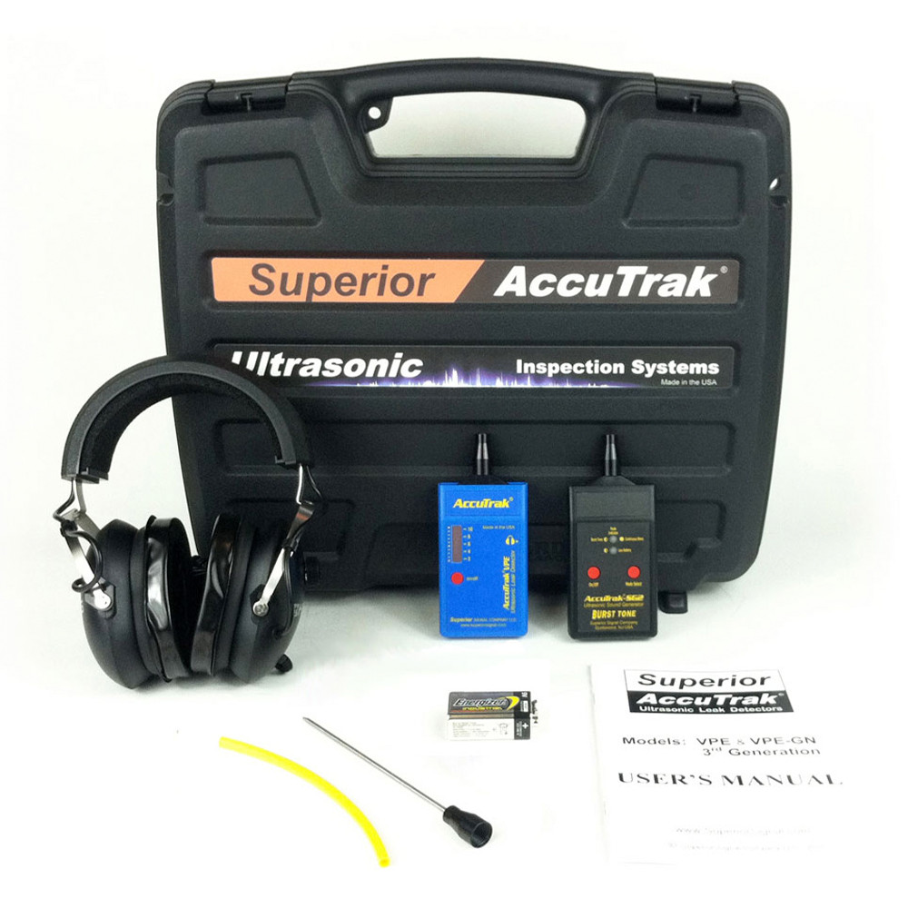 AccuTrak VPE PRO-PLUS Ultrasonic Leak Detector Kit with Contact Probe ...