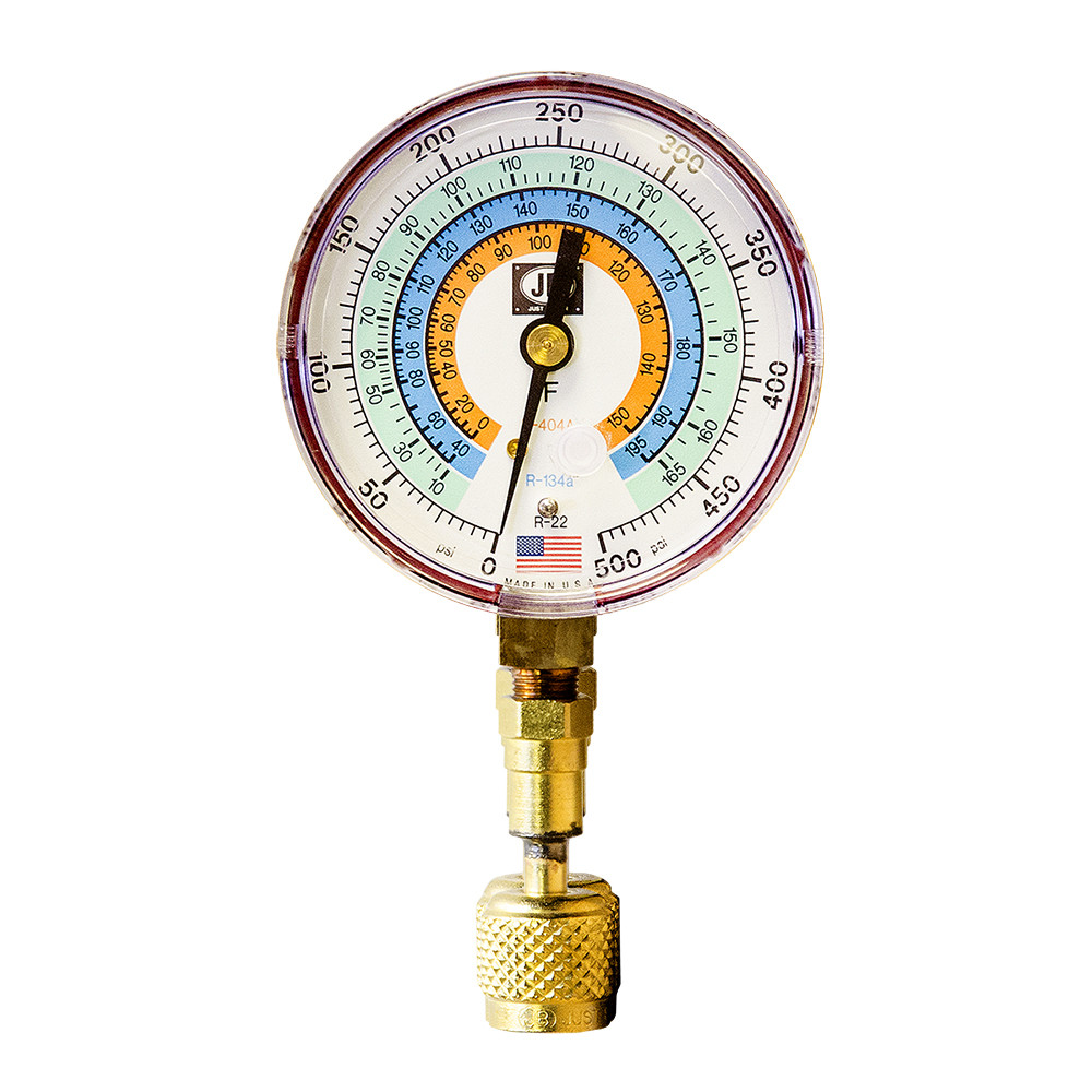 JB QC-G856 Quick Connect 3-1/8" Single Test Gauge Red Pressure High ...