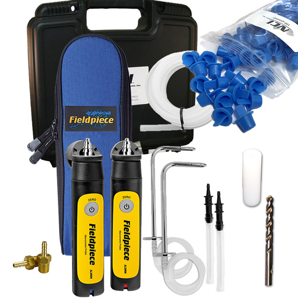 NCI Wireless Digital Static Pressure Kit with Dual Fieldpiece Manometers