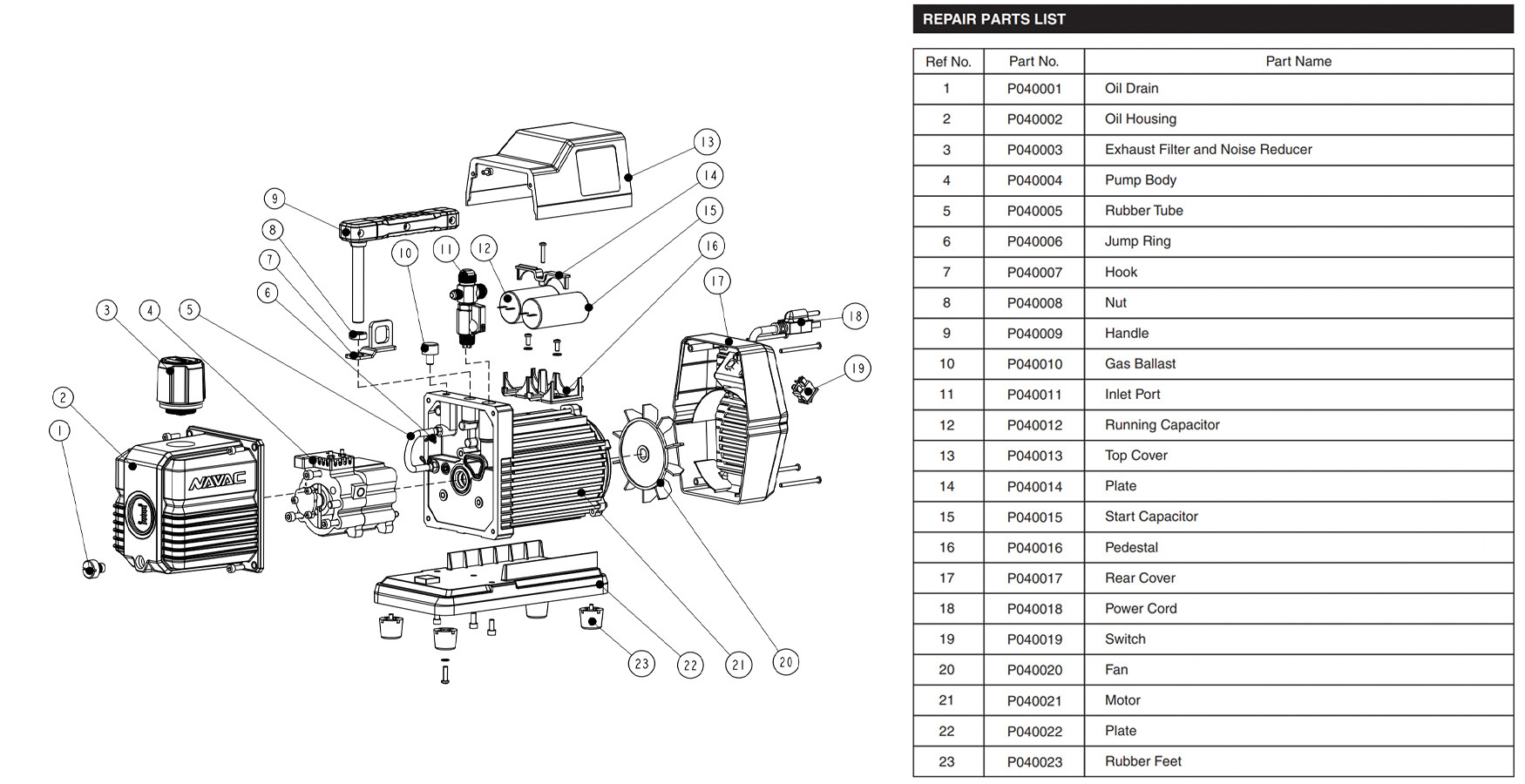 NAVAC P040011 Inlet Port for NP4DP and NP7DP Vacuum Pump
