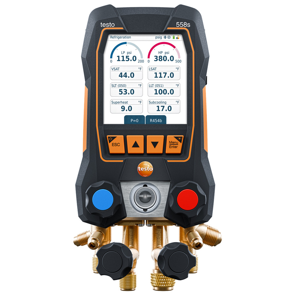 Testo 558s Manifold Kit w/ Hoses | Digital HVAC Gauge | TruTech Tools