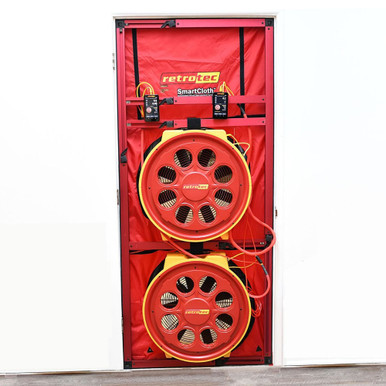 Retrotec US5210X Blower Door with Model 5000 Double Fan - Large Cloth Panel