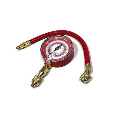 Yellow Jacket 40344 Single Test Red Pressure Gauge 3-1/8" (800psi, F ...