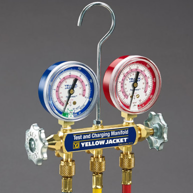 Yellow Jacket 41709 Series 41 2-Valve Refrigerant Manifold 2-1/2 ...