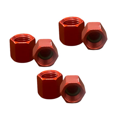 C&D CD2235R A2L Refrigerant Locking Hex Caps, 1/4" Flare - Pack of 6