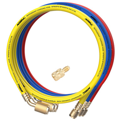 NAVAC NH5SLL 1/4" Low Loss Refrigerant Hose Set 5 ft, Includes F2010 ...