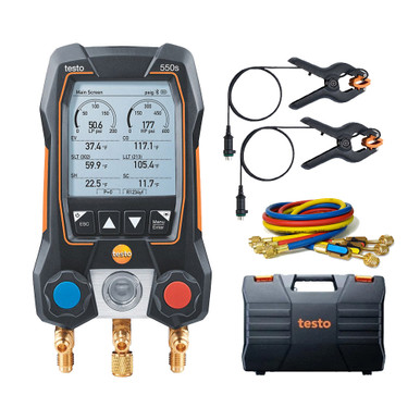 Testo 550s Basic Hose Kit - Smart Digital Manifold with Wired ...