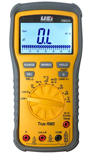 UEI DM525 True RMS Industrial Digital Multimeter w/ Temperature 1000V